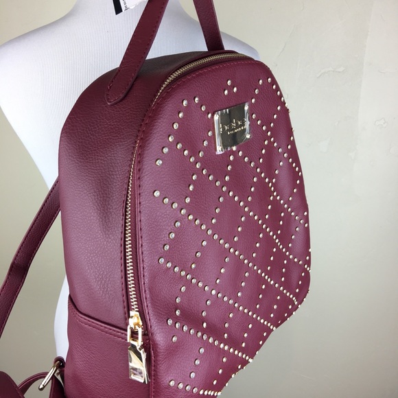 bebe | Bags | Bebe Gemma Maroon Burgundy Wine Studded Backpack | Poshmark